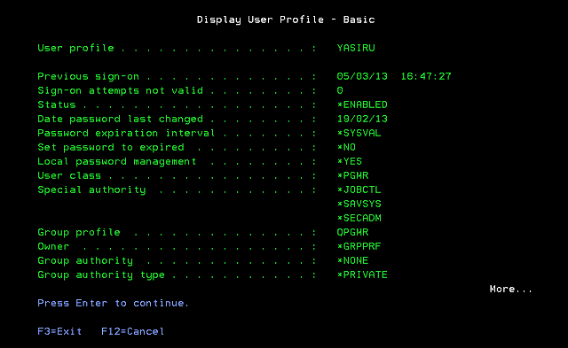 User Profiles And User Specific Objects As400 Iseries Ibm